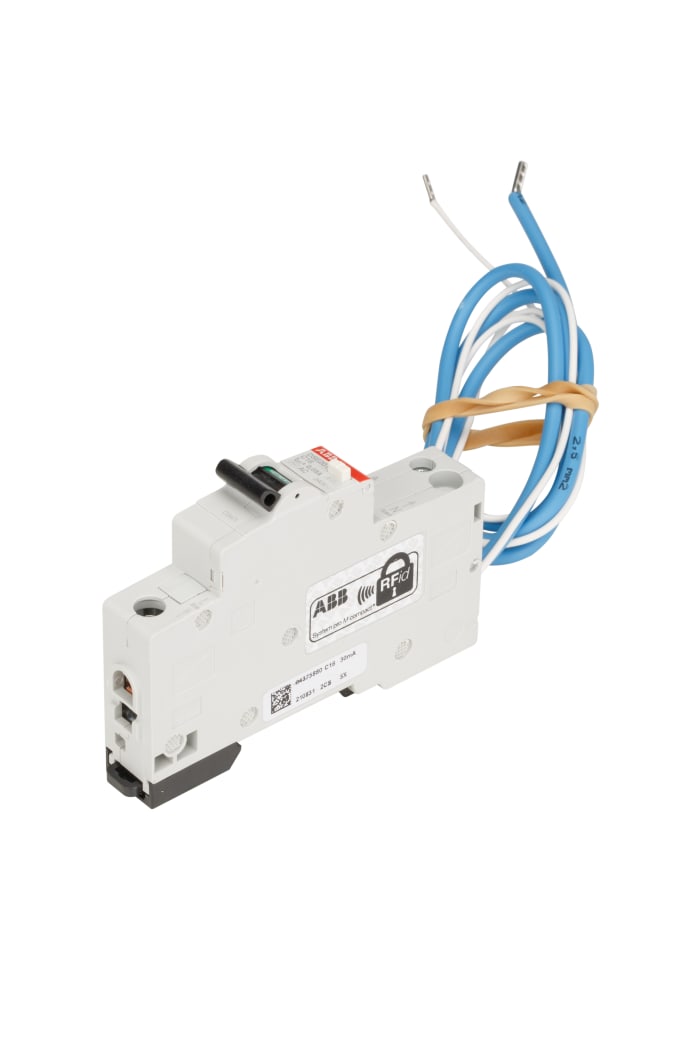 2CSR255051R1164 DSE201 C16 AC30 - N Blue ABB | ABB RCBO, 16A Current Rating, 1P+N Poles, 30mA ...