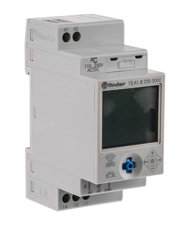 12.A1.8.230.0000 NFC Finder | Finder Digital with NFC DIN Rail Time ...