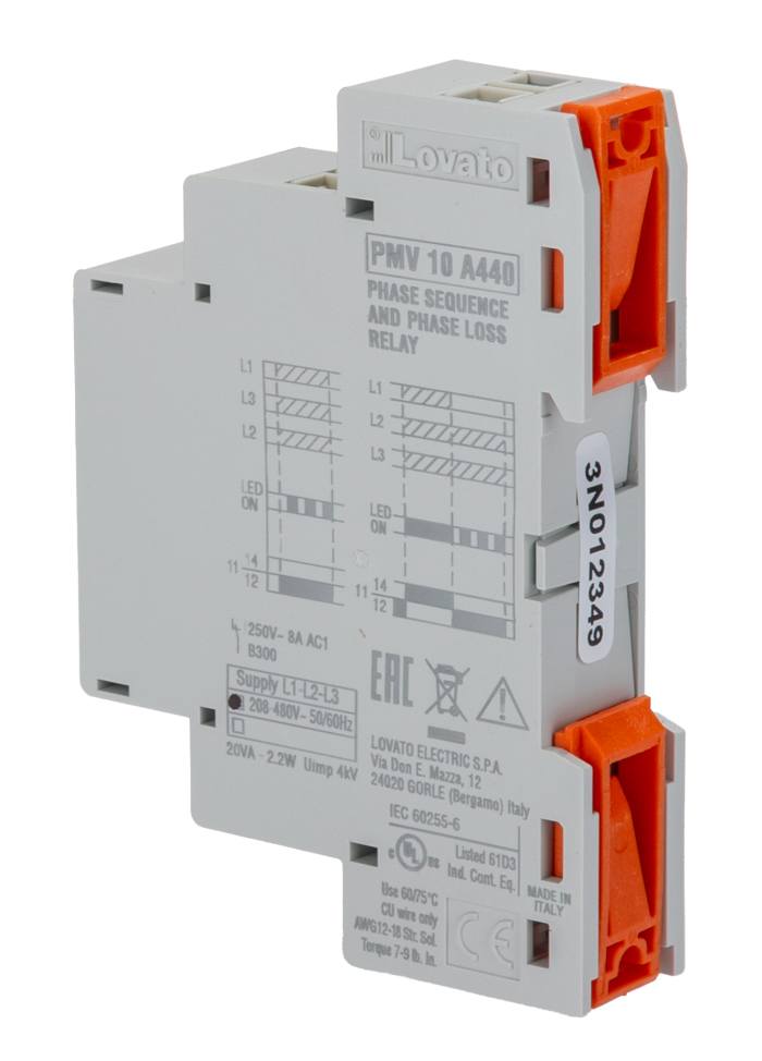 PMV10A440 Lovato | Lovato Voltage Monitoring Relay, 3 Phase, SPDT ...
