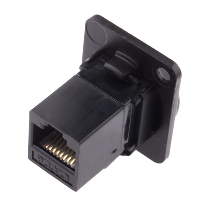 RS PRO | RS PRO 2-Port RJ45 Feedthrough Connector, Cat6, UTP | 916-0255 ...