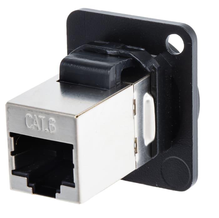 RS PRO | RS PRO 2-Port RJ45 Feedthrough Connector, Cat6, FTP | 916-0259 ...