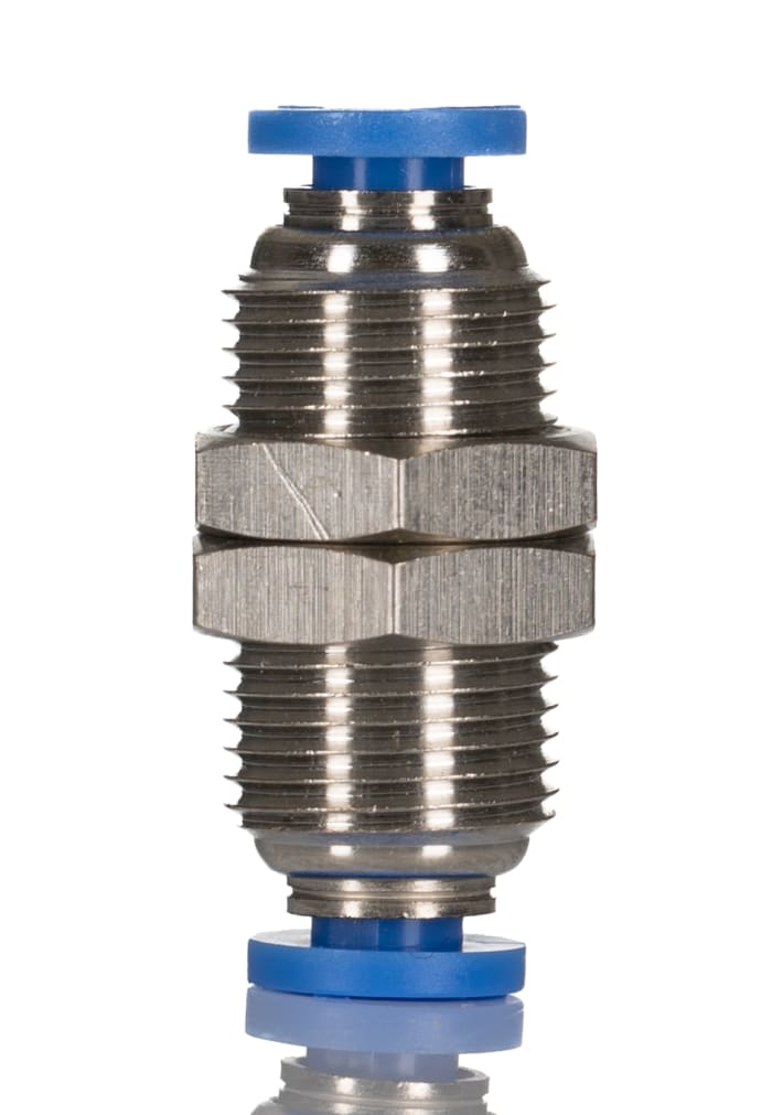 KQ2E04-00A SMC | SMC KQ2 Series Bulkhead Tube-to-Tube Adaptor, Push In 4 mm to Push In 4 mm ...