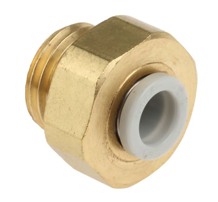 KQ2H06-G02A SMC | Racor neumático SMC KQ2, Adaptador de rosca recto, con. A Macho G 1/4, con. B ...