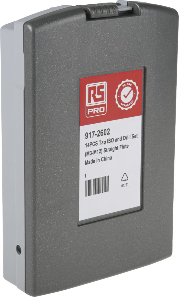 RS PRO | RS PRO Tap & Drill Set HSS 14-Piece Metric Standard Hand Tap ...