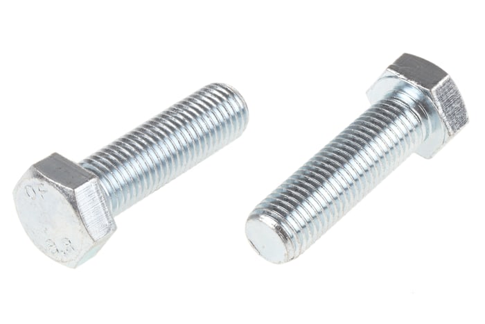 RS PRO | Perno hexagonal Galvanizado brillante, Acero, M16 x 55mm 2mm ...