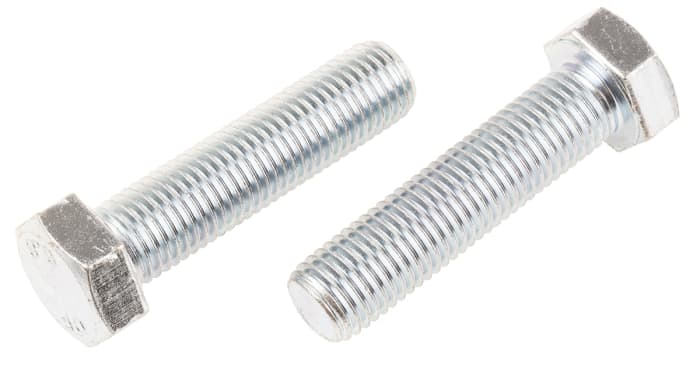 RS PRO | Perno hexagonal Galvanizado brillante, Acero, M16 x 65mm 2mm ...