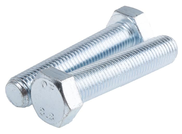 RS PRO | Perno hexagonal Galvanizado brillante, Acero, M16 x 75mm 2mm ...