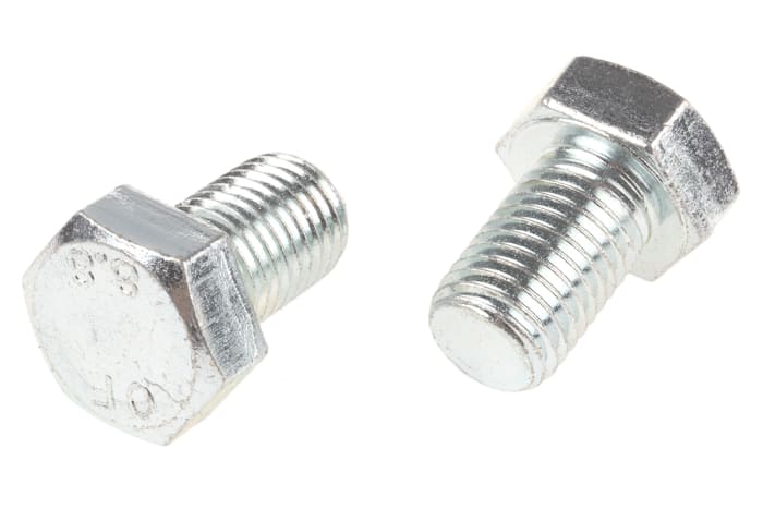 RS PRO | Perno hexagonal Galvanizado brillante, Acero, M20 x 30mm 2 ...