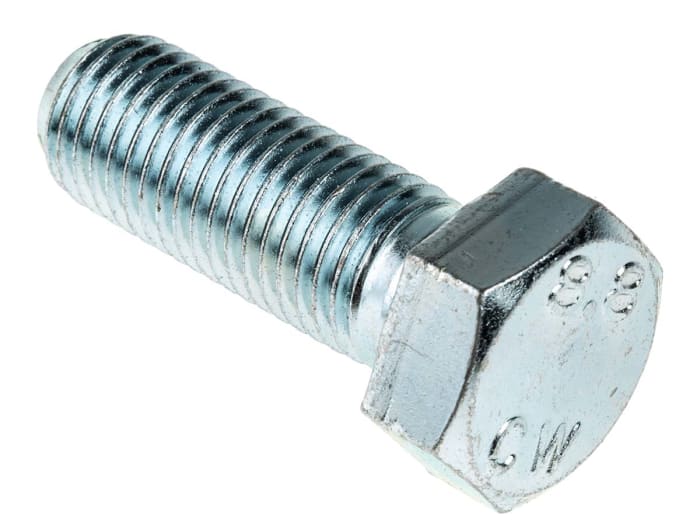 RS PRO | Perno hexagonal Galvanizado brillante, Acero, M16 x 45mm 2.0mm ...