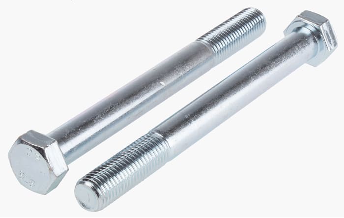 RS PRO | Perno hexagonal Galvanizado brillante, Acero, M16 x 160mm 2 ...