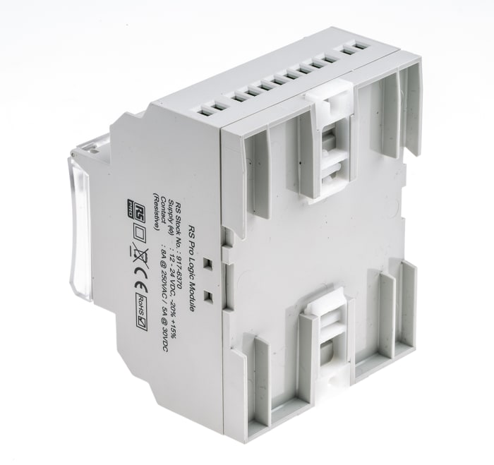 RS PRO | RS PRO Logic Module, 12 → 24 V dc Supply, Digital, Relay Output, 8-Input, Analogue ...