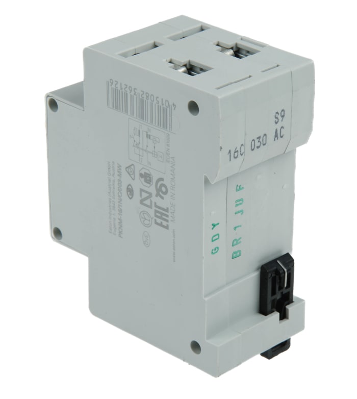 236212 PKNM-16/1N/C/003-MW Eaton | Interruptor diferencial Eaton, 16A Tipo C, 2 Polos, 30mA PKNM ...