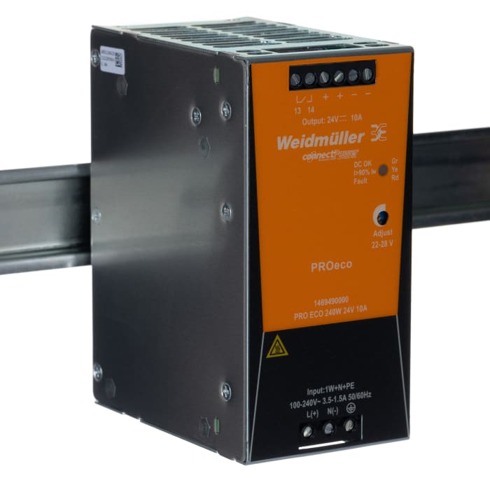 1469490000 Weidmüller | Weidmuller PRO ECO DIN Rail Power Supply with ... 1469490000 Weidmüller | Weidmuller PRO ECO DIN Rail Power Supply with ...