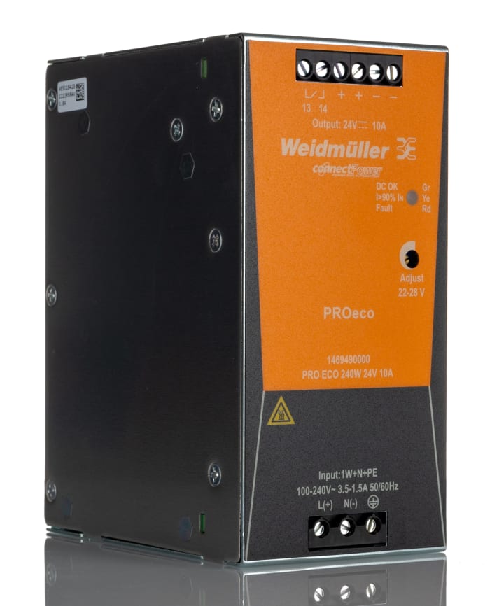 1469490000 Weidmuller | Weidmuller PRO ECO DIN Rail Power Supply, 85 → ... 1469490000 Weidmuller | Weidmuller PRO ECO DIN Rail Power Supply, 85 → ...