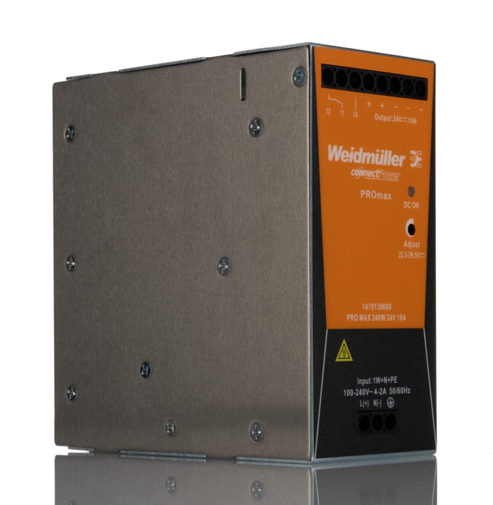 1478130000 Weidmüller | Weidmuller PRO MAX Switched Mode DIN Rail Power ...
