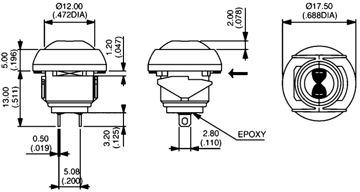 IBR3SAD6 APEM | APEM Miniature Push Button Switch, Momentary, Panel ...