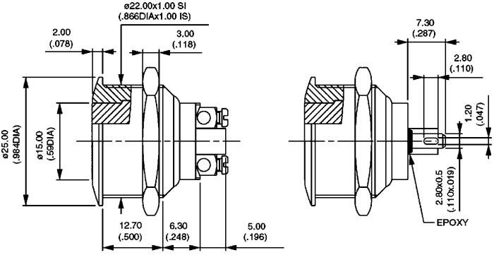 AV031003C910 APEM | APEM AV Series Push Button Switch, Momentary, Panel ...