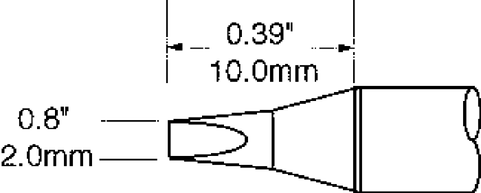SFV-CH20 Metcal | Metcal SxV 2 mm Chisel Soldering Iron Tip | 420-930 | RS