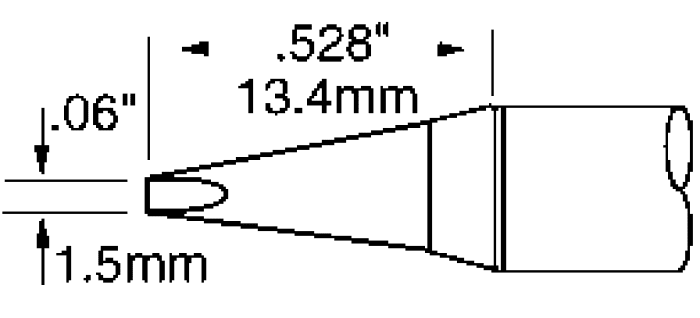 SFV-CH15A Metcal | Metcal SxV 1.5 mm Chisel Soldering Iron Tip | 420 ...