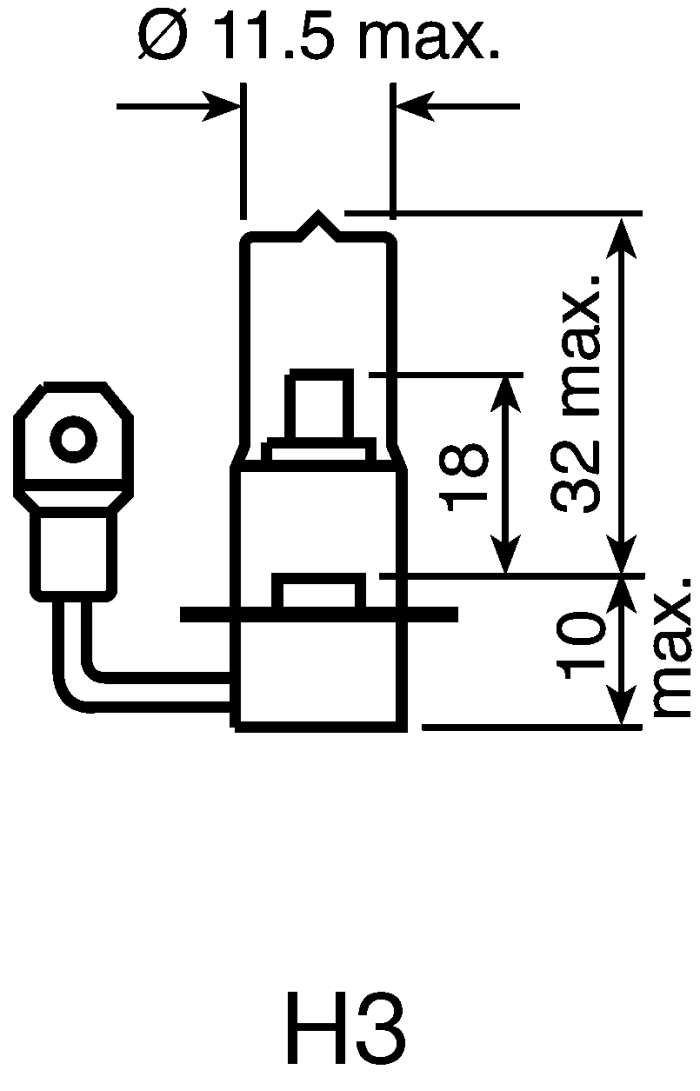 64151 Osram | Osram 55 W Halogen Car Bulb PK22s, 12 V, 11.5mm | 579-146 ...