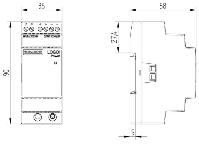 6EP3331-6SB00-0AY0 Siemens | Siemens LOGO!POWER Switch Mode DIN Rail ...