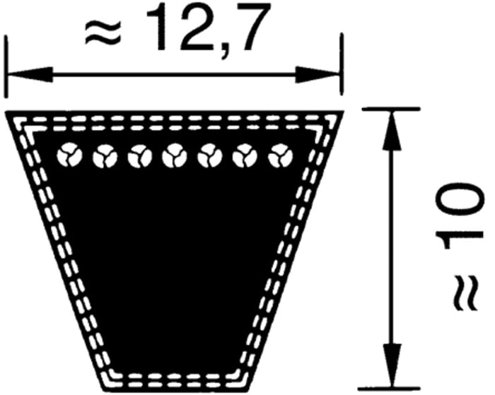 SPA 1250 OPTIBELT | OPTIBELT Drive Belt, belt section SPA, 1250mm Length | 136-7251 | RS