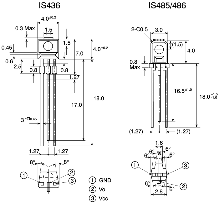 IS485E Sharp | Sharp, IS485E Photodetector Amplifier Unit, Through Hole | 315-214 | RS