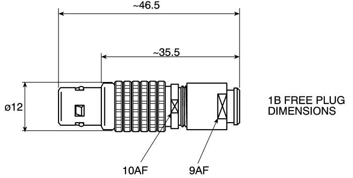 FGG.1B.308.CLAD62Z LEMO | Conector circular LEMO macho serie 1B de 8 ...