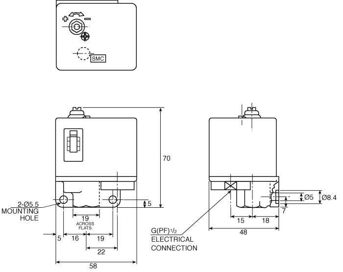 IS3000-02 SMC | SMC Pressure Switch, Rc 1/4 0.8 MPa | 246-2416 | RS