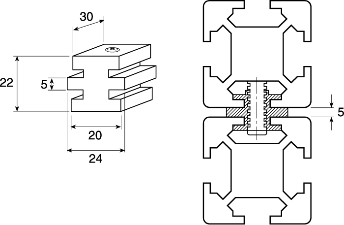 XCLB 20X30 FlexLink | FlexLink XC Polyethylene (PE) Sliding Element ...