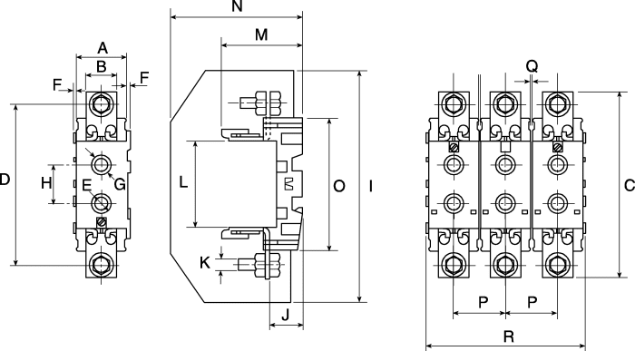 F215170 Mersen | Mersen 160A Rail Mount Fuse Holder for 00 Fuse, 1P ...
