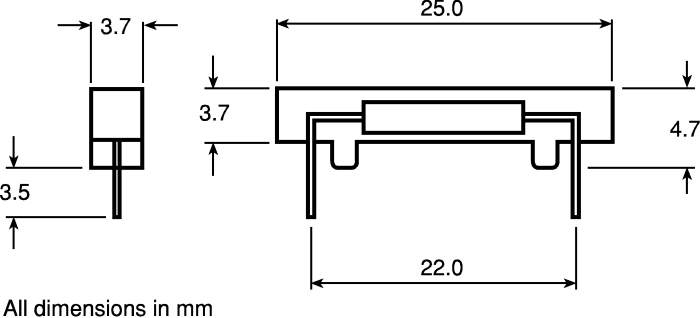 S1326 Assemtech | Assemtech Rectangular Reed Switch, NO, 470V, 500mA ...