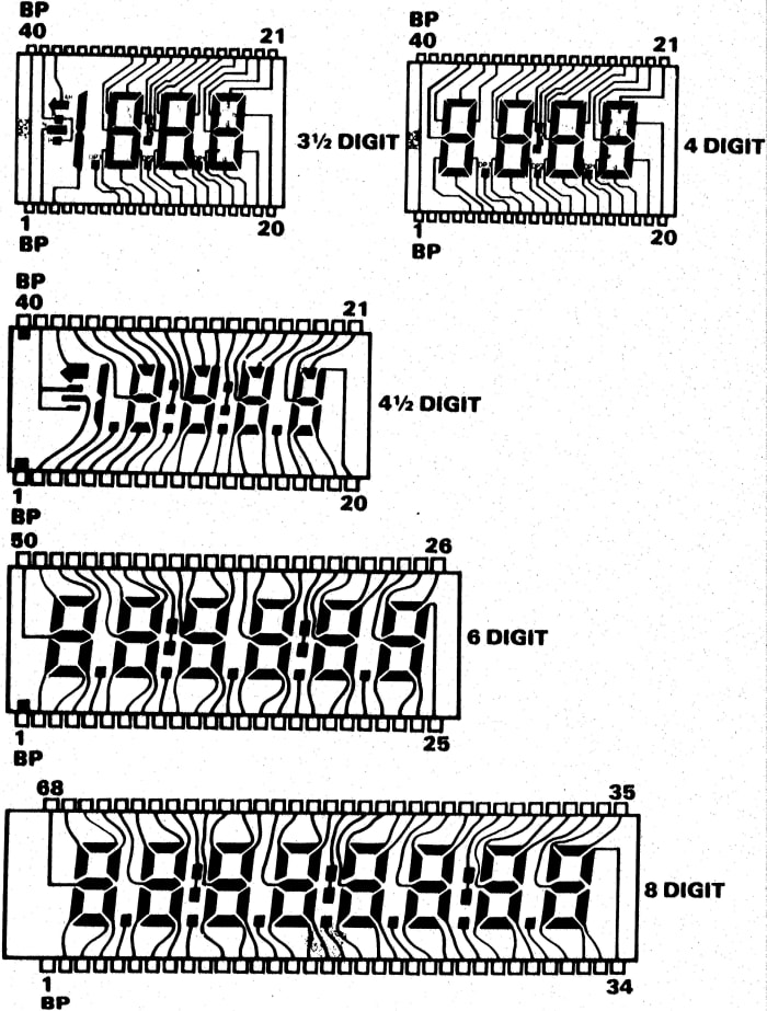 RS PRO | RS PRO 7-Segment LCD Display, Black on Grey, 1 Row by 4 ...