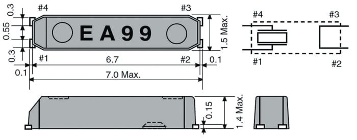 MC-146 32.768kHz 12.5pF +/-20ppm Epson | Unidad de cristal 32.768kHz, ± ...