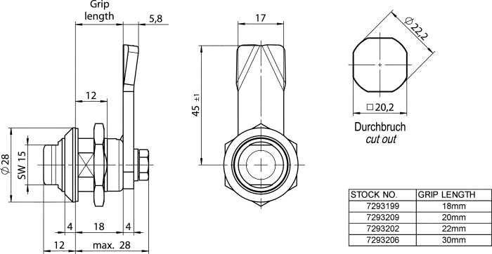 RS PRO | RS PRO Stainless Steel Hygienic Latch, 18mm Panel-to-Tongue ...