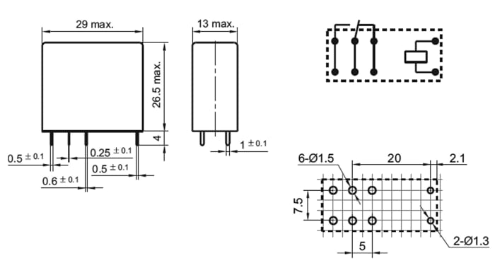 RS PRO | RS PRO PCB Mount Power Relay, 24V dc Coil, 20A Switching ...