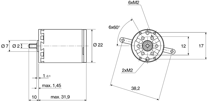 134386 Maxon | Maxon 5 W Fırçalı DC Motor, 0,615 Ncm, 24 V dc, 6552 rpm ...