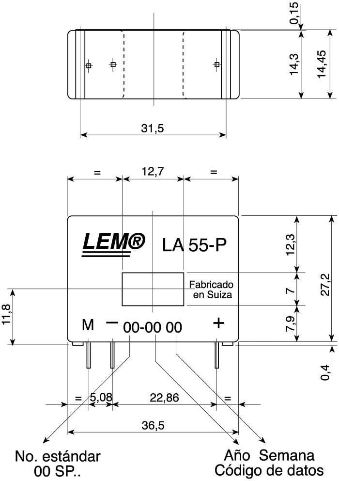 LA 200-P LEM | LEM LA Series Current Transformer, 300A Input, 300:1 ...
