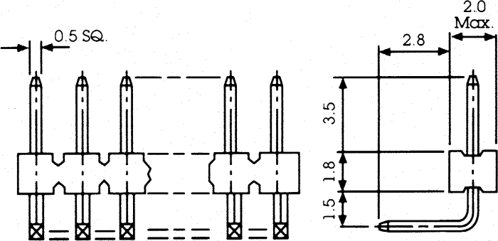 M22-2030805 HARWIN | HARWIN M22 Series Right Angle Through Hole Pin ...