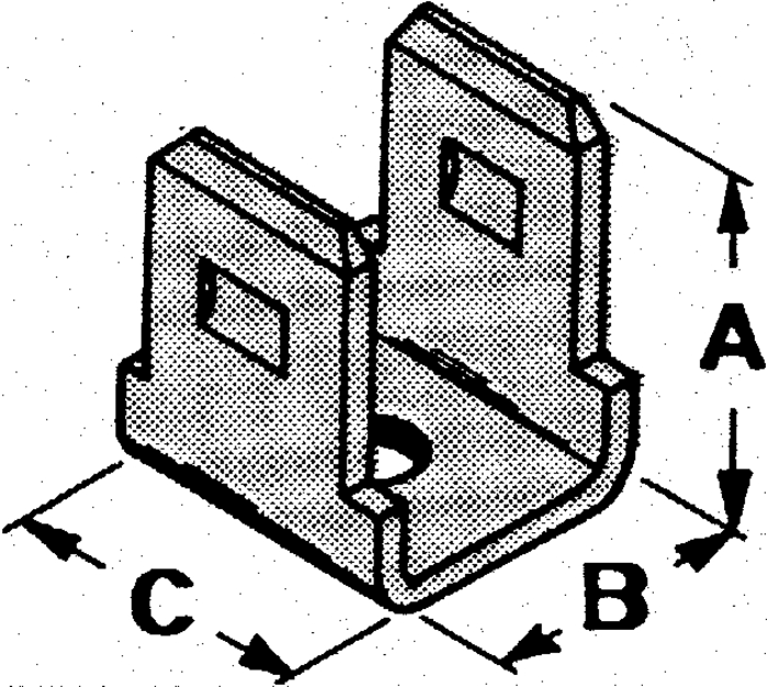 1257 Keystone | Keystone Uninsulated Male Spade Connector, PCB Tab, 6.4 ...