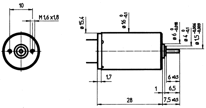 16N28-207E.201 Portescap | Portescap Brushed DC Motor, 2.3 W, 12 V dc ...
