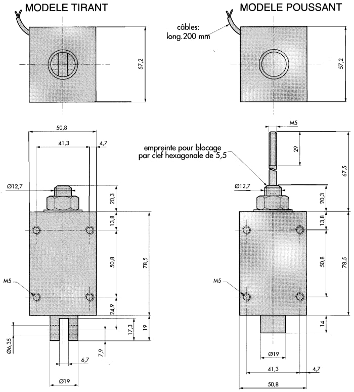 8.M17 02 62 24 VCC 100% Mecalectro | Mecalectro Linear Solenoid, 24 V ...