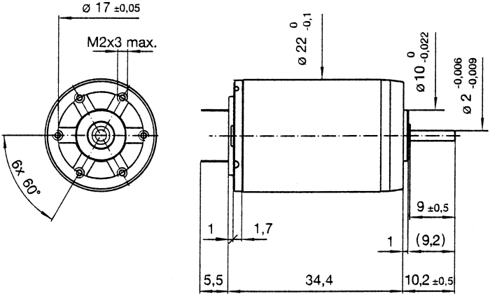 22V28-213E.201 Portescap | Portescap Brushed DC Motor, 4.5 W, 12 V dc ...
