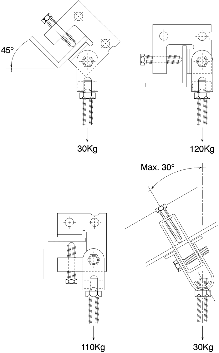 RS PRO | RS PRO Girder Threaded Rod Swivel Clamp M10, maximum load ...