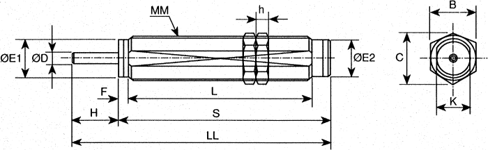 RB2015 SMC | SMC Shock Absorber, RB2015, 73.2mm Body Length | 725-080 | RS