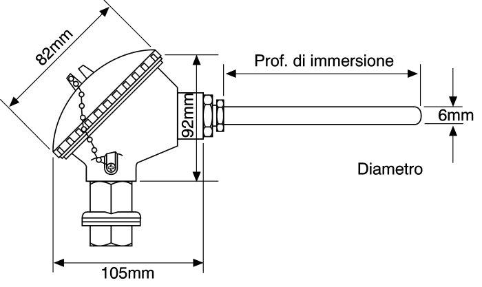 RS PRO | RS PRO PT100 RTD Sensor, 6mm Dia, 600mm Long, 4 Wire, Probe ...