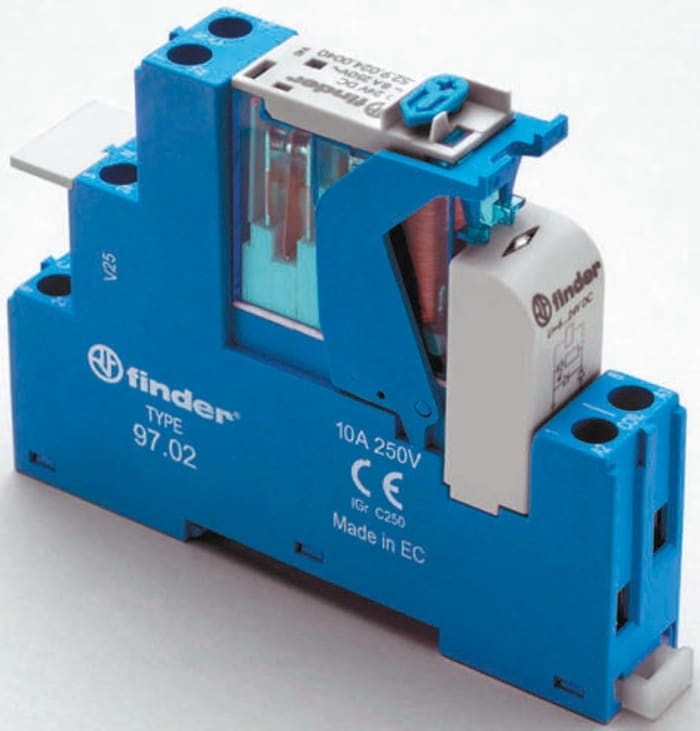 4C.02.8.024.0060SPA Finder | Finder 4C Series Interface Relay, DIN Rail ...