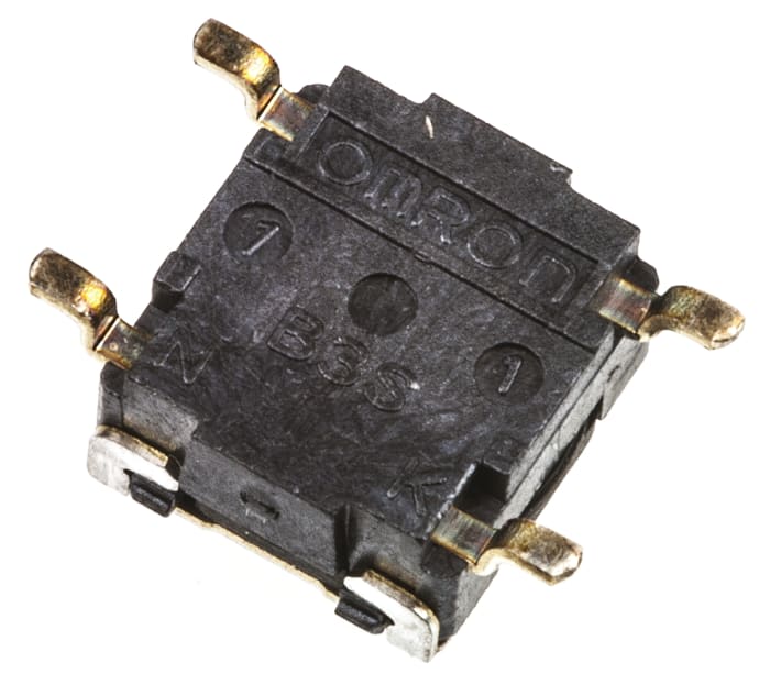 B3S-1002 Omron | Omron Black Button Tactile Switch, SPST 50 mA @ 24 V dc 0.55mm | 183-717 | RS ...