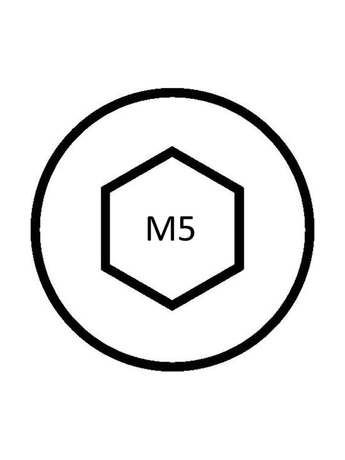 RS PRO | RS PRO, Plain Stainless Steel Hex Nut, DIN 934, M5 | 189-585 | RS