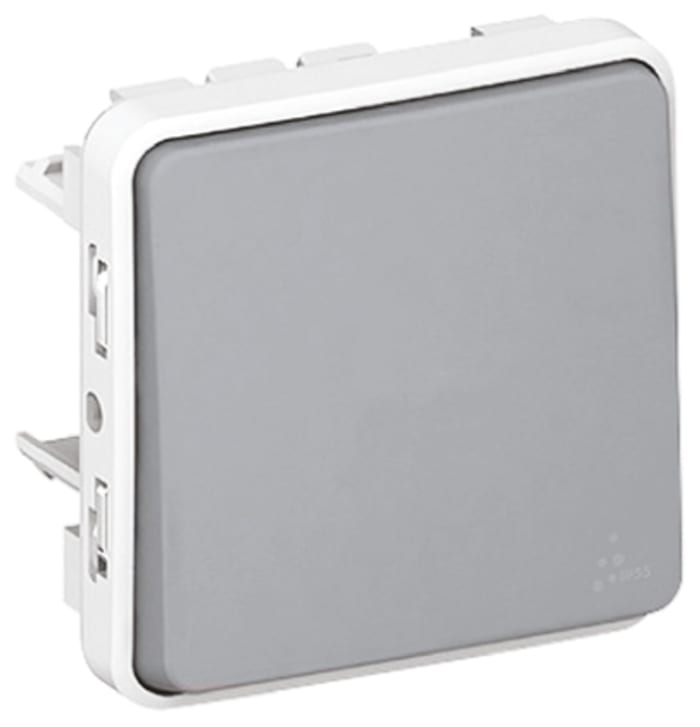0 695 40 Legrand | Legrand Grey Outdoor Light Switch, Plexo | 190-396 ...